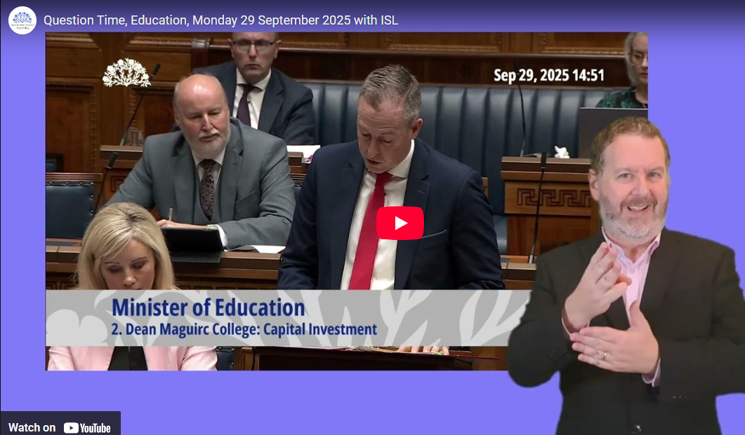 Question Time: Education, Monday 29 September 2025 with ISL - Northern ...