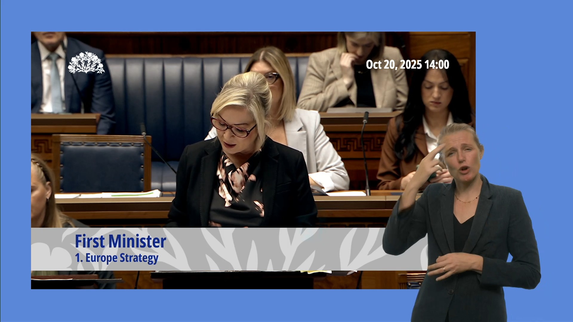 Question Time: Executive Office, Monday 20 October 2025 - Northern ...